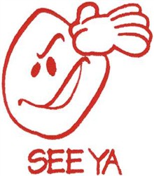 See Ya Embroidery Design | AnnTheGran.com