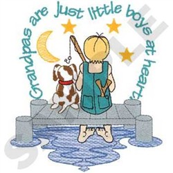Little Boy Fishing Embroidery Design | AnnTheGran.com