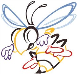 Yellow Jacket Outline Embroidery Design | AnnTheGran.com