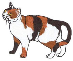Calico Cat Embroidery Design | AnnTheGran.com
