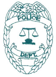 Police Badge Outline Embroidery Design | AnnTheGran.com