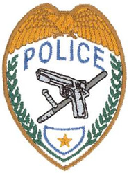Police Badge Embroidery Design | AnnTheGran.com