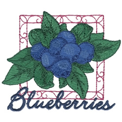 Blueberries Embroidery Design | AnnTheGran.com