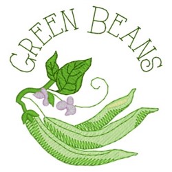 Green Beans Embroidery Design | AnnTheGran.com
