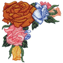 Rose Corner Embroidery Design | AnnTheGran.com
