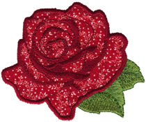 Rose Applique Embroidery Design | AnnTheGran.com