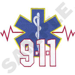 EMT 911 Embroidery Design | AnnTheGran.com