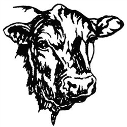 Steer Head Outline Embroidery Design | AnnTheGran.com