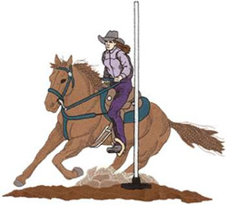 Pole Bending Embroidery Design | AnnTheGran.com