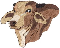 Brahman Head Embroidery Design | AnnTheGran.com