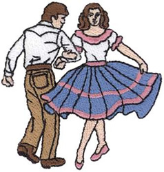 Square Dancers Embroidery Design | AnnTheGran.com