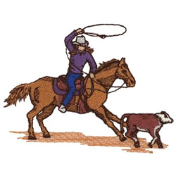 Calf Roping (womens) Embroidery Design | AnnTheGran.com