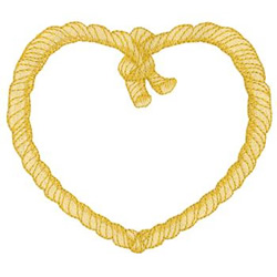 Heart Rope Border Embroidery Design | AnnTheGran.com