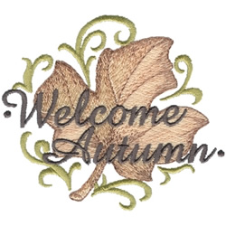 Welcome Autumn Embroidery Design | AnnTheGran.com