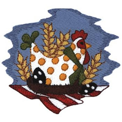 Polka Dotted Hen Embroidery Design | AnnTheGran.com