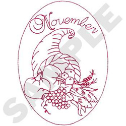 November Scene Embroidery Design | AnnTheGran.com
