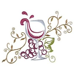 Wine Embroidery Design | AnnTheGran.com