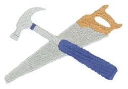 Hammer & Saw Embroidery Design | AnnTheGran.com