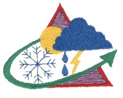 Meteorologist Logo Embroidery Design | AnnTheGran.com