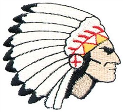 Indian Chief Head Embroidery Design | AnnTheGran.com