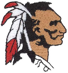 Indian Brave Embroidery Design | AnnTheGran.com