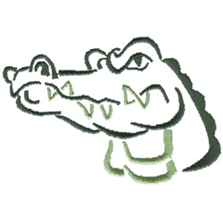 Gator Outline Embroidery Design | AnnTheGran.com
