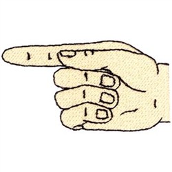 Letter G Sign Language Embroidery Design | AnnTheGran.com