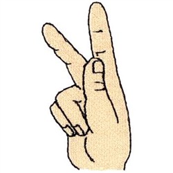 Letter K Sign Language Embroidery Design | AnnTheGran.com