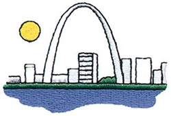 St. Louis Arch Embroidery Design | AnnTheGran.com