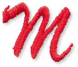 Script-Letter M Embroidery Design | AnnTheGran.com