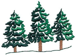3 Pine Trees Embroidery Design | AnnTheGran.com