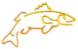 Walleye Outline Embroidery Design | AnnTheGran.com