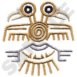 Aztec Bird Figure Embroidery Design | AnnTheGran.com
