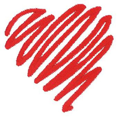 Squiggle Heart Embroidery Design | AnnTheGran.com