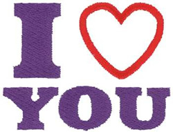 I Love You Embroidery Design | AnnTheGran.com