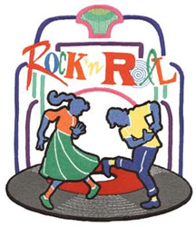 Rock N Roll Embroidery Design | AnnTheGran.com