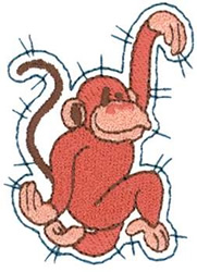 Patchwork Monkey Embroidery Design | AnnTheGran.com