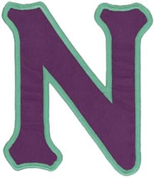 Applique Letter N Embroidery Design | AnnTheGran.com