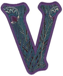 Applique Letter V Embroidery Design | AnnTheGran.com