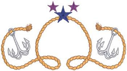Nautical Rope Crest Embroidery Design | AnnTheGran.com