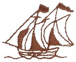 Ship Embroidery Design | AnnTheGran.com