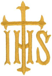 IHS Cross Embroidery Design | AnnTheGran.com