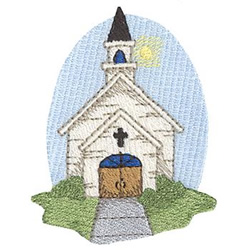 Country Church Embroidery Design | AnnTheGran.com