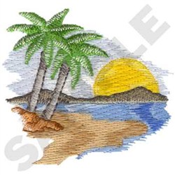 Beach Scene Embroidery Design | AnnTheGran.com