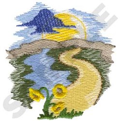 River Scene Embroidery Design | AnnTheGran.com