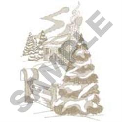 Log Cabin Embroidery Design | AnnTheGran.com
