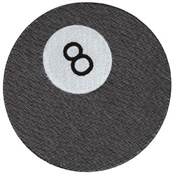 Eight Ball Embroidery Design | AnnTheGran.com