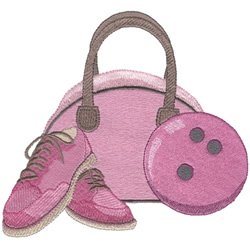 Womens Bowling Embroidery Design | AnnTheGran.com