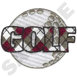 Golf Ball Logo Embroidery Design | AnnTheGran.com