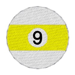 Pool 9 Ball Embroidery Design | AnnTheGran.com